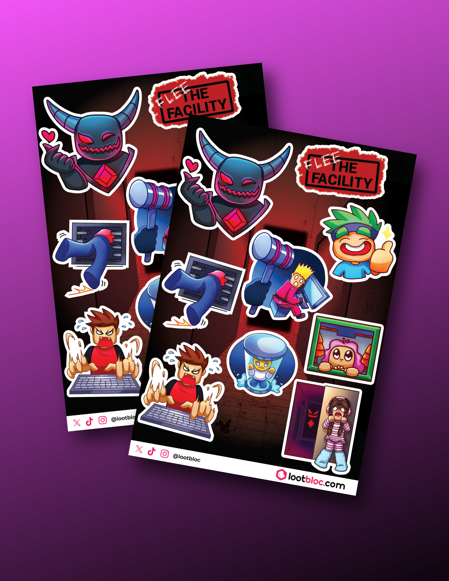 Emoticon Sticker Pack Sheet 2nd Edition (2 PCS) – Flee The Facility Store